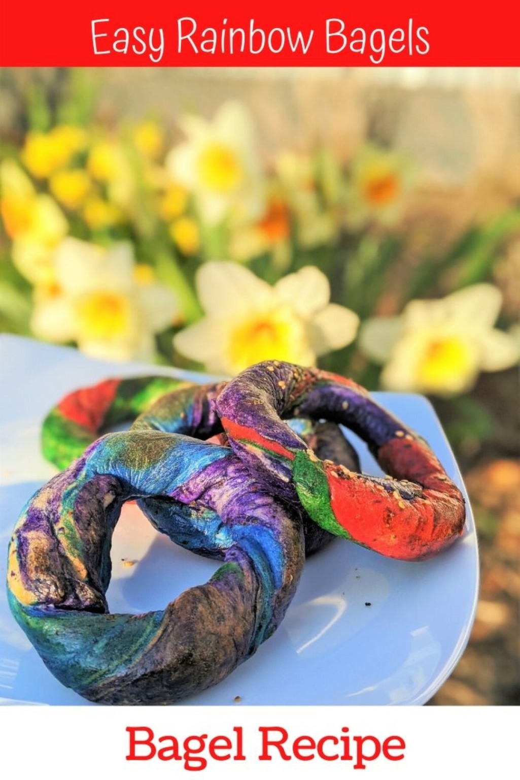 Easy Rainbow Bagels : Parenting To Go